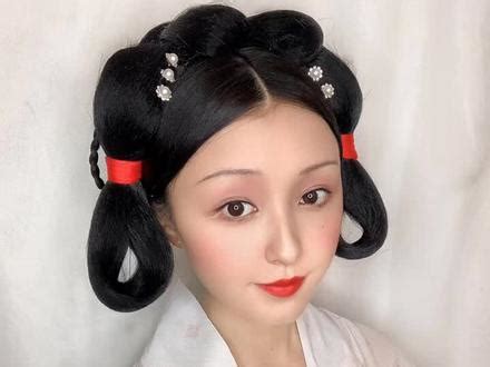 古代丫鬟双丫髻造型画法 抖音