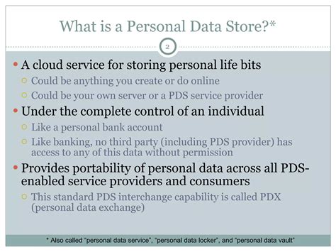 Personal Data Store Project PPT