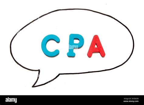 Alphabet Letter With Word Cpa Abbreviation Of Certified Public