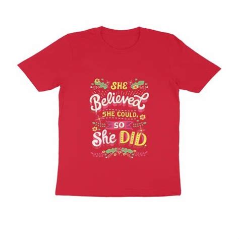She Believed Nre Tshirt At Rs 53861 Casual T Shirt Neck T Shirt