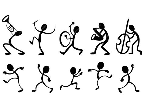 Premium Vector Stickmen Dancing