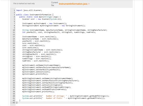 Solved 3 12 1 LAB Instrument Information Derived Classes Course