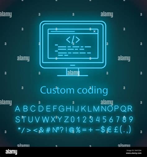 Custom Coding Neon Light Icon Programming Website Development Website Optimization Point To