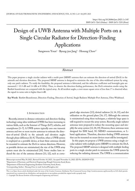 Pdf Design Of A Uwb Antenna With Multiple Ports On A Single Circular Radiator For Direction