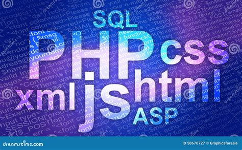 Abstract Background With Programming Language Extensions Stock Illustration Illustration Of