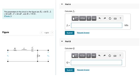 Solved The Parameters In The Circuit In The Figure Are Chegg
