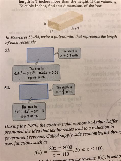 Solved Write A Polynomial That Represents The Length Of Each