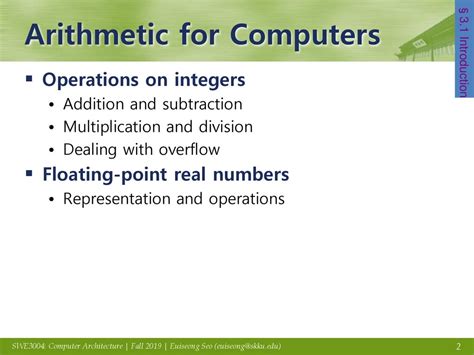 Morgan Kaufmann Publishers Arithmetic For Computers Ppt Download