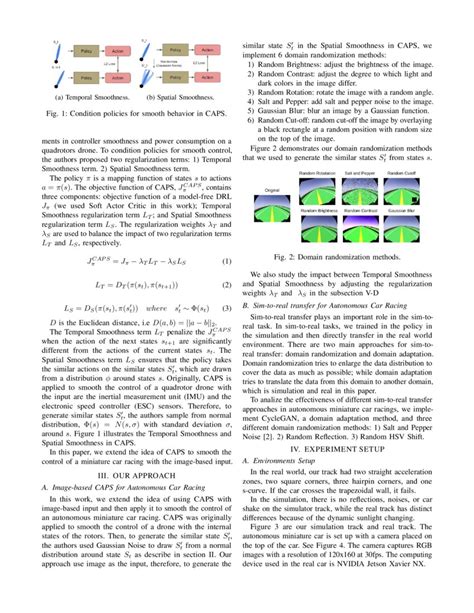 Image Based Conditioning For Action Policy Smoothness In Autonomous