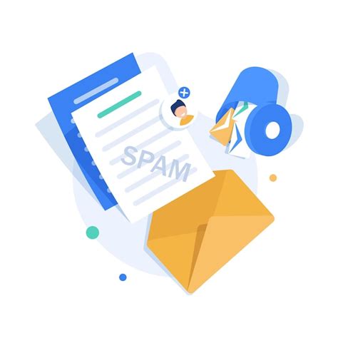 Premium Vector Spamming Mailbox Conceptspam Warningflat Design Icon Vector Illustration