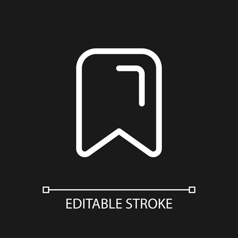 Marked Content Pixel Perfect White Linear Ui Icon For Dark Theme Bookmark For Website Vector
