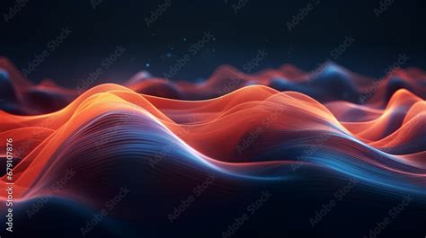 A Vibrant Digital Abstract Background Featuring Dynamic Flowing Waves In A Spectrum Of Colors