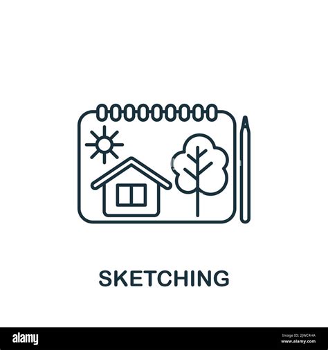 Sketching Icon Line Simple Web Development Icon For Templates Web Design And Infographics