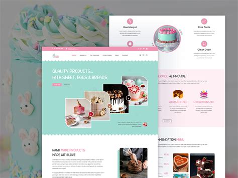 Cake Shop Bakery Landing Page Design On Behance