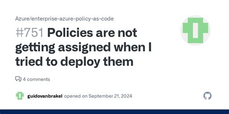 Policies Are Not Getting Assigned When I Tried To Deploy Them · Issue