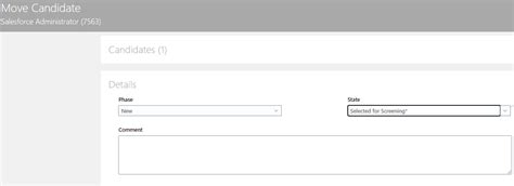 Can We Bring A Candidate Selection Process State Under A Button Click — Cloud Customer Connect