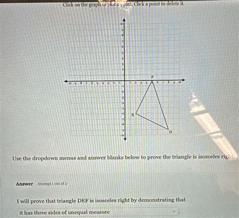 Solved Click On The Graph To Plot A Point Click A Point To Delete It Use The Dropdown Menus