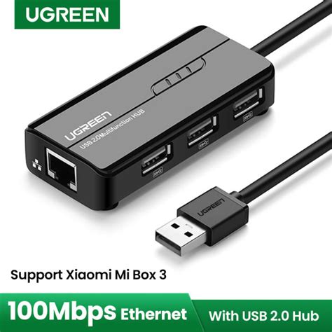 UGREEN CM Ethernet Adapter USB Gigabit Network Adapter Mbps With USB Hub Ports