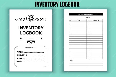 Premium Vector Inventory Logbook Sales Tracker Logbook Low Content