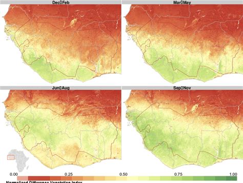 Fig F1 Maps For Covariate Values At Prediction Locations For Ndvi J