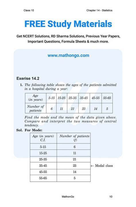 Ncert Solutions For Class 10 Maths Chapter 14 Exercise 14 2 Mathongo