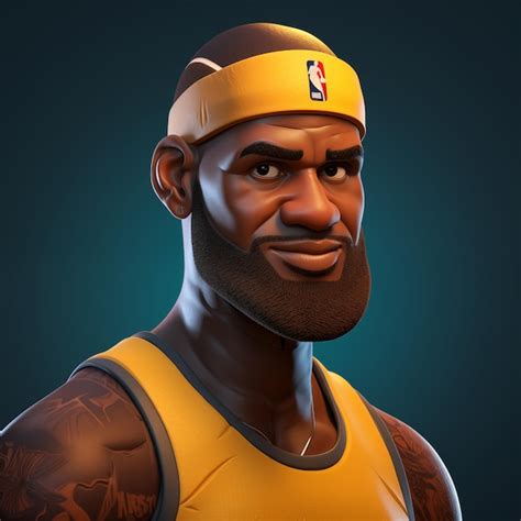 Jogador De Basquete Lebron James Personagem De Desenho Animado 3d