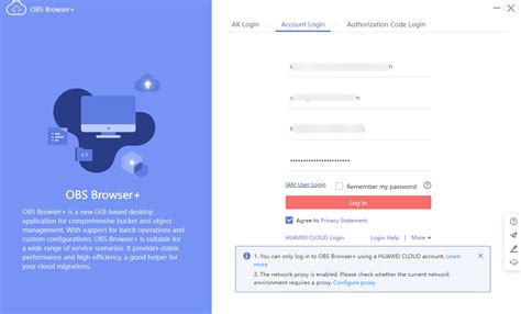 Logging In To Obs Browserobs Browsertools Guideobject Storage Service Huawei Cloud