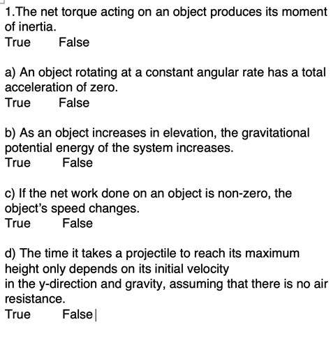 Answered The Net Torque Acting On An Object Bartleby