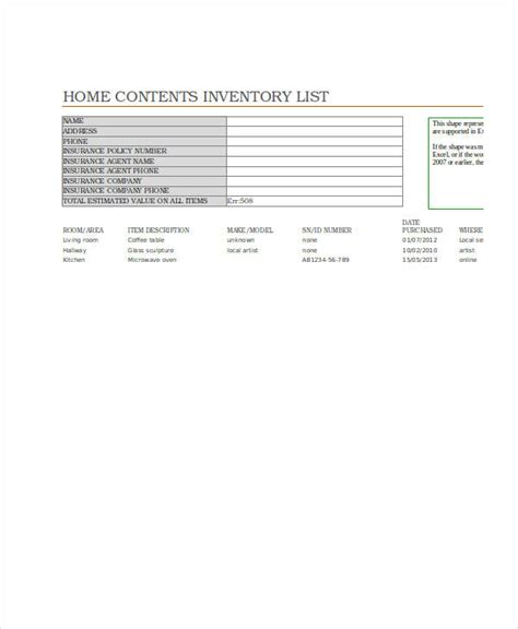 4 Moving Inventory Examples To Download