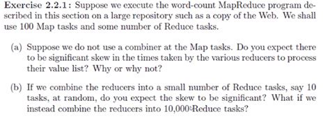 Solved Exercise 221 Suppose We Execute The Word Count