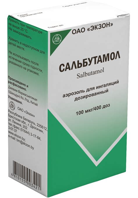 Сальбутамол аэрозоль для ингаляций 200 400 доз по 100 мкг инструкция по применению состав