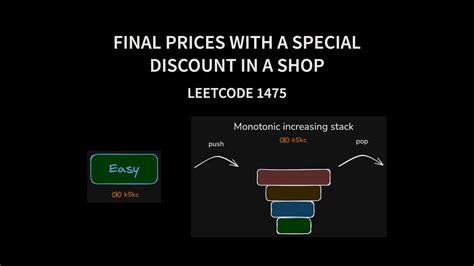 Final Prices With A Special Discount In A Shop Leetcode 1475 Java