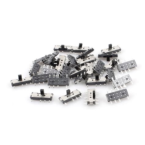 30pcs 3 Position 8 Pin 2p2t Dpdt Vertical Micro Smd Smt Slide Power Switch
