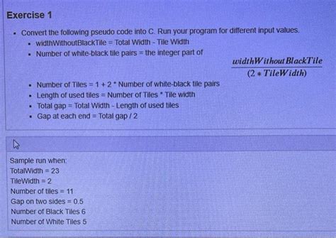 Solved Convert The Following Pseudo Code Into C Run Your
