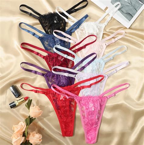 Kid Wearing Thong T Back Underwear Adjustable Waist Band Oem Lace Thong For High School Girl