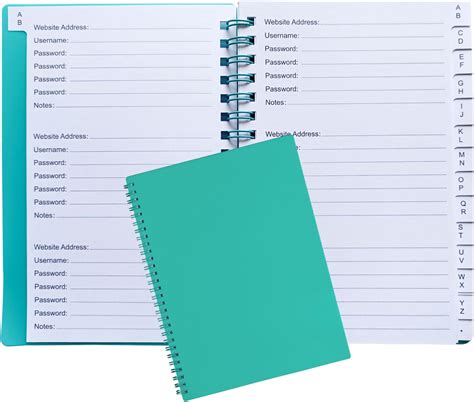 Discreet Password Book With Alphabetical A Z Tabs