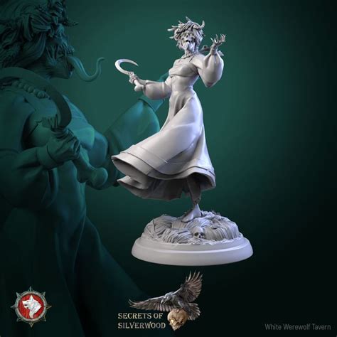 3d Printable Noonwraith Set 6 Miniatures 32mm Pre Supported Dnd 5e Stats Block By White