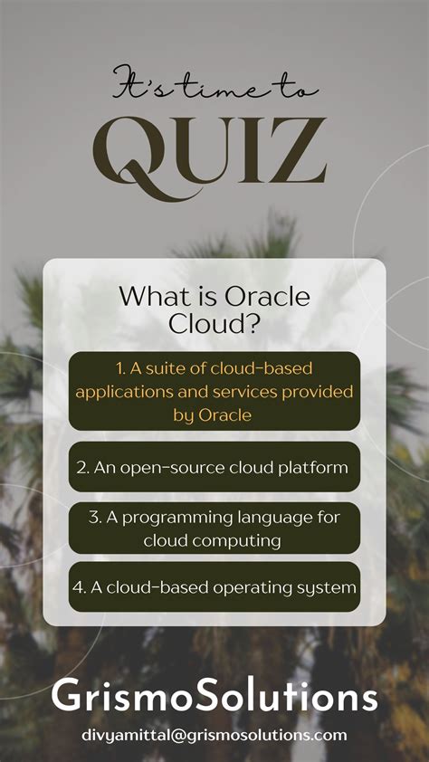 Divya Mittal On Linkedin Oracle Oraclejobs Oracleconsulting Oraclequiz Quiz Oraclefusion…