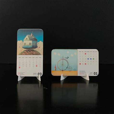Unique Cute Tiny Calendar With Holder You Can Add Custom Event And Request Your Country