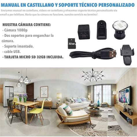 Mini Cámara Espía Oculta con Imagen Full HD Camara Espia con Visión Nocturna Interior