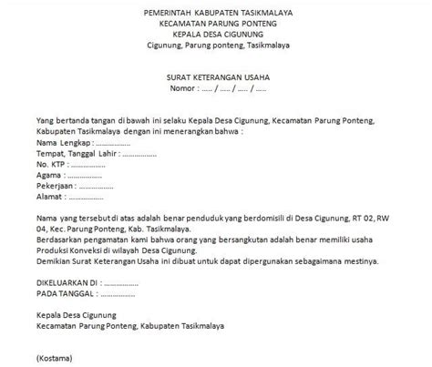 Detail Contoh Surat Izin Usaha Dari Kelurahan Koleksi Nomer 53