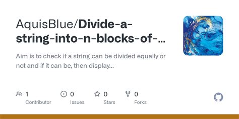 Divide A String Into N Blocks Of Equal Size In Java Divide Java At