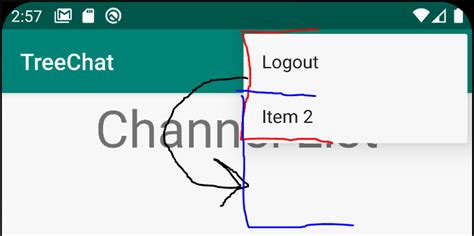 Android Options Menu In Action Bar Displays Option Too High Up Stack Overflow