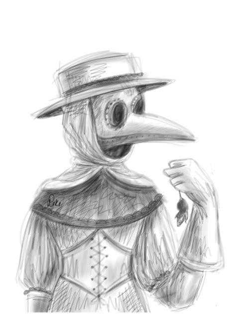 Иллюстрация Чумной доктор 🖤 в стиле люди