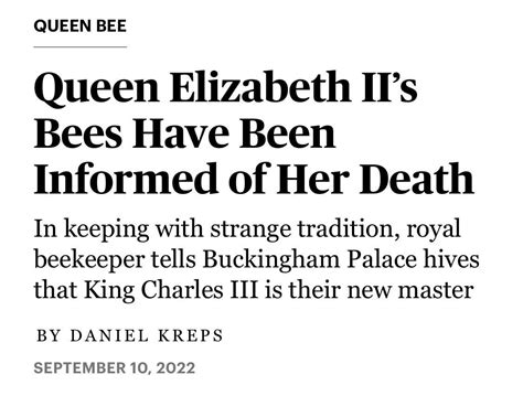 The Queen Bee Takes Off Her Crown Holds It To Her Chest And Bows Her Head In Respect R Bees