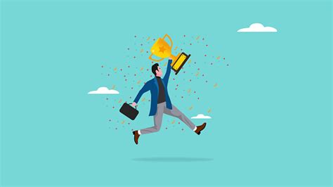 비즈니스 성공 경력 성취 개념 작업 성취 축하 수상 또는 트로피 일러스트에 대해 설명하는 데 적합한 트로피 벡터 일러스트