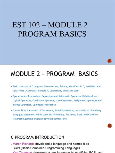 Est 102 Module 2 Download Free Pdf Data Type C Programming