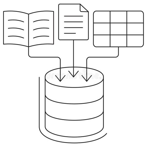 Data Merging Icon Stock Vector Illustration Of Information 361454469