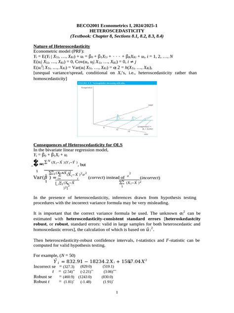 8 Heteroskedasticity Pdf Applied Mathematics Computational Science