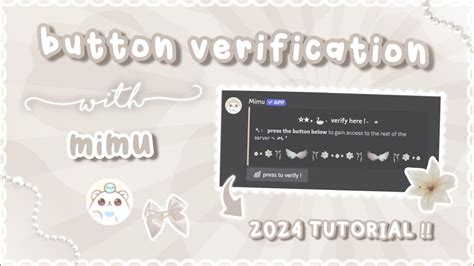 How To Make A Mimu Verify Message Mimu Buttonresponders 2024 Slash Commands Ely YouTube